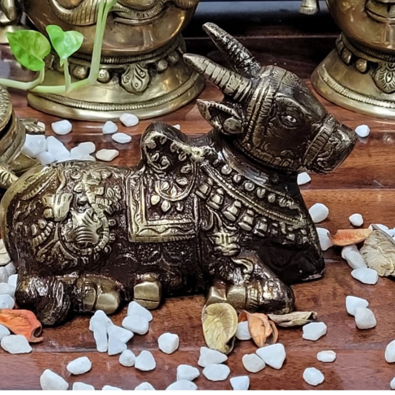 Mahadev’s Nandi Idol in Premium Brass