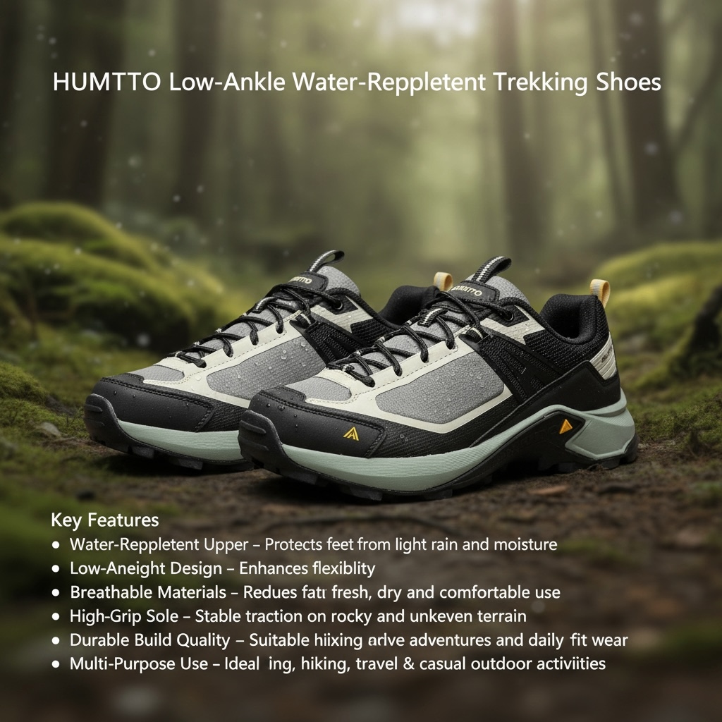 Buy HUMTTO low-ankle water-repellent trekking shoes combine lightweight ...