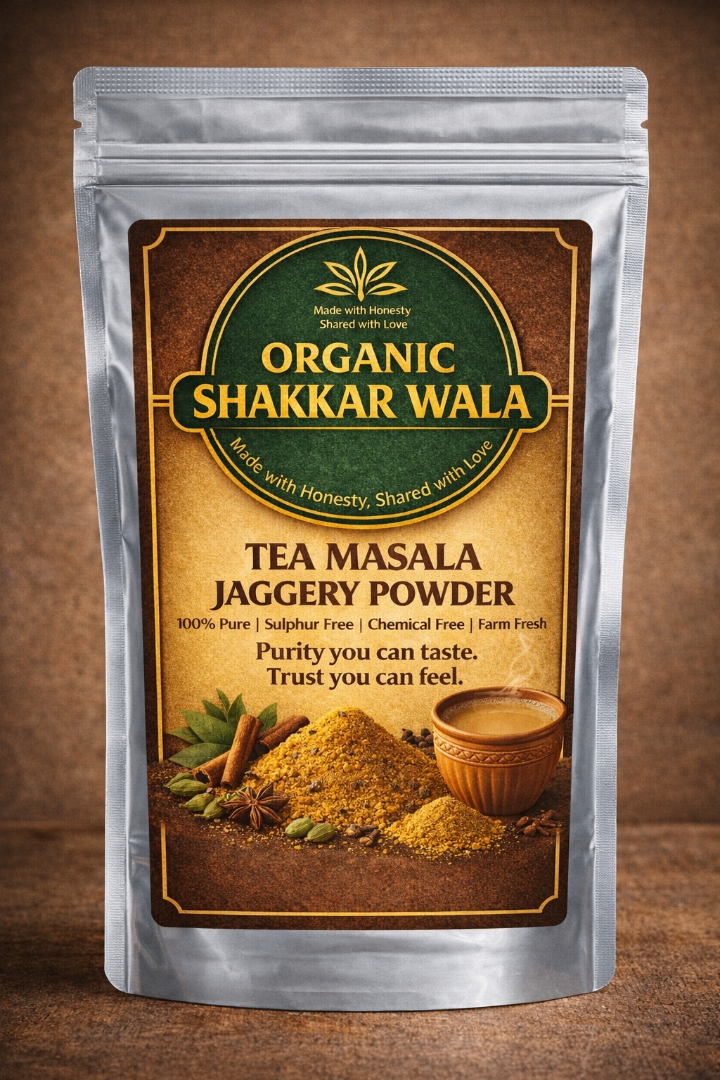 Buy Tea Masala Jaggery Powder / A Healthy Sugar Substitute, No ...