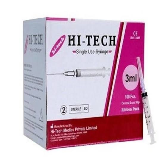 Buy Hi-Tech Syringe with Needle - 3ml | sahagrp