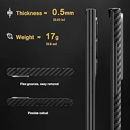 Buy Sliva Real Carbon Fiber Case for Samsung Galaxy Z Fold5 5G, Sturdy ...