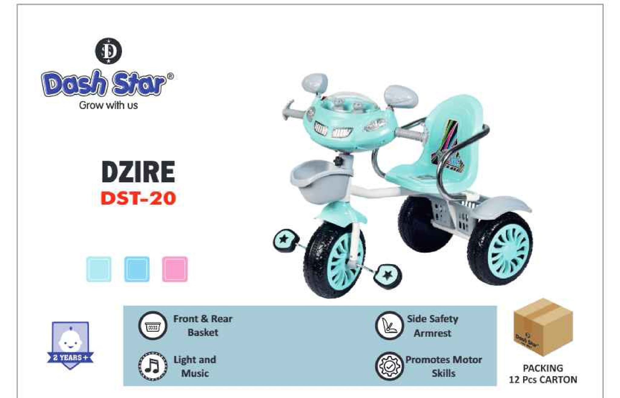 Buy Dash Star DST-20 Dzire BW Tricycle (MOQ: 12Pcs/Bundle) | DBOLT