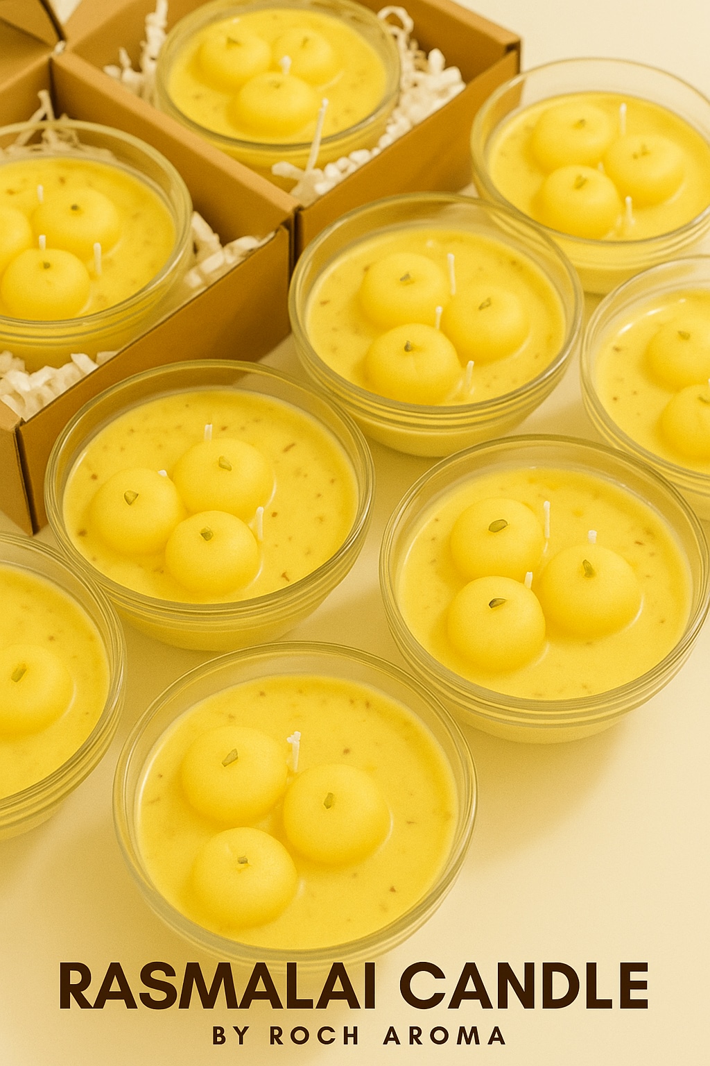 Buy Rasmalai Scented Candle "Pack of 1 Bowl" | ROCH Aroma