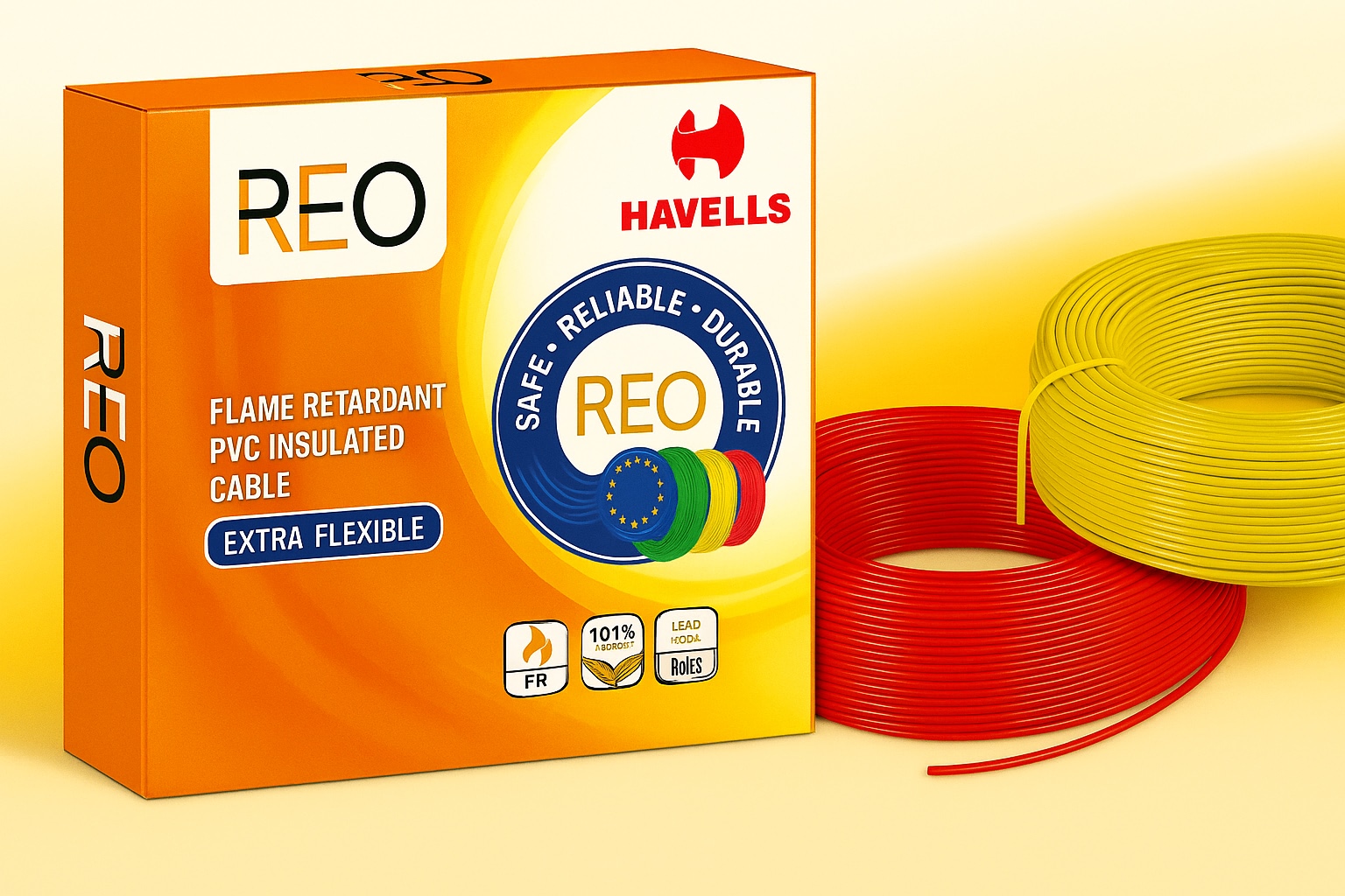 Buy HAVELLS REO 1.5 SQ MM WIRE, HRFR PVC 90 m Wire | Agarwal Lights