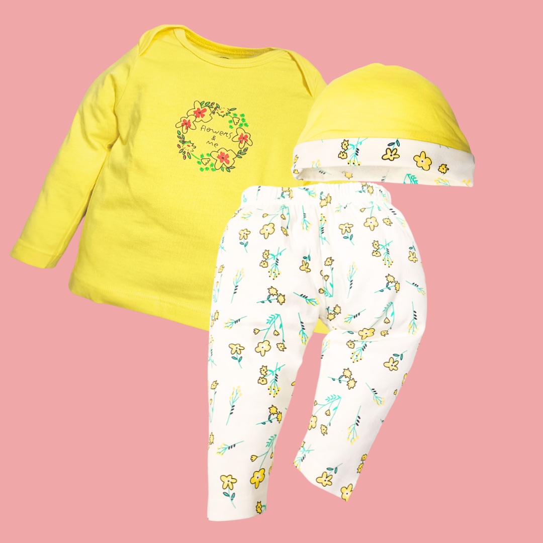 Buy Flowers & Me Baby Cap Sets | ScoopDiaper