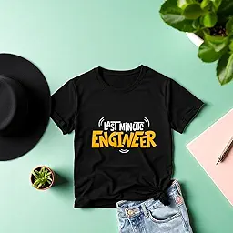 Buy Last Minute Engineer T-Shirt for Men – 100% Cotton, Unisex Fit ...