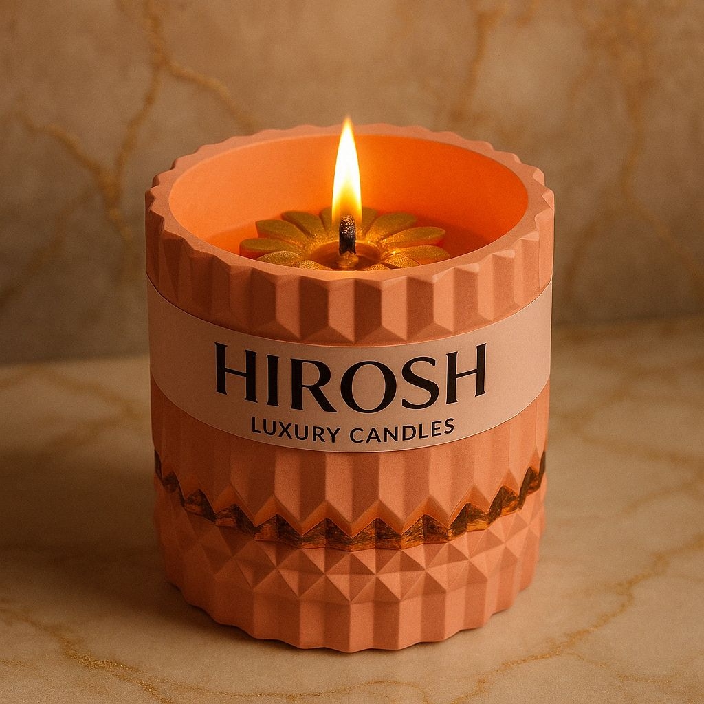 Buy HIROSH Luxury Strawberry Scented Candle – Reusable Ceramic Plant Holder | Qonch